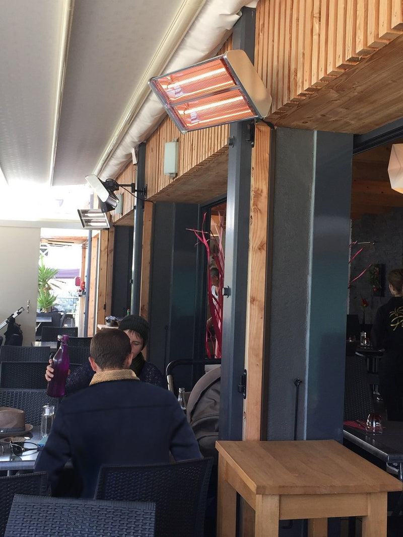 1,500-Watt Infrared Double Electric Wall-Mount Electric Patio Heater ...