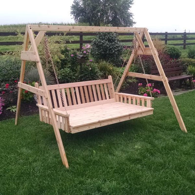 Western Red Cedar 2x4 A-Frame Swing Stand for Swing or Swingbed ...