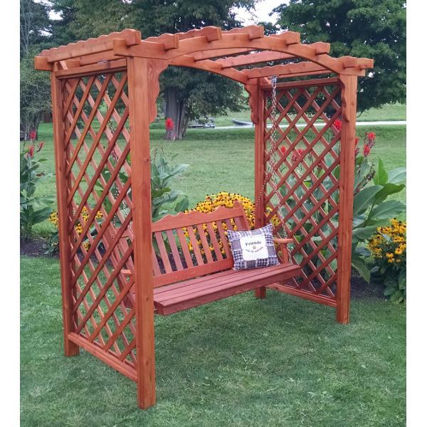 Western Red Cedar Jamesport Arbor & Swing by A & L Furniture - The ...