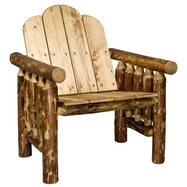 Glacier Country Log Deck Chair by Montana Woodworks - The Charming ...