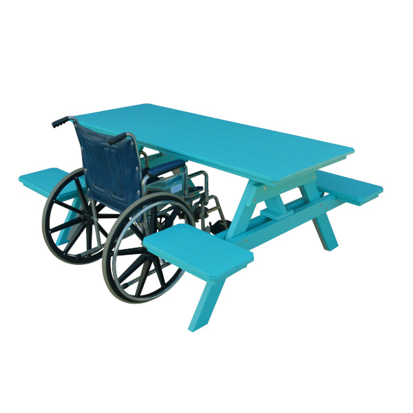 Recycled Plastic ADA Compliant 6' Table w/Attached Benches - The ...