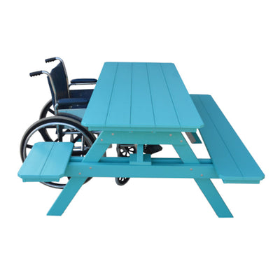 Recycled Plastic ADA Compliant 6' Table w/Attached Benches - The ...