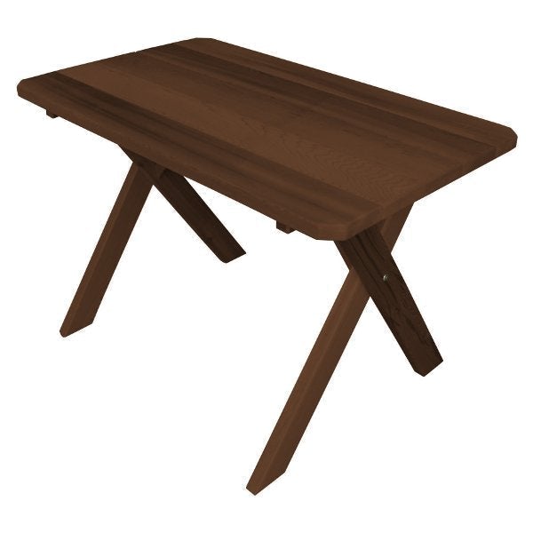 Western Red Cedar Crossleg Table by A & L Furniture - The Charming ...